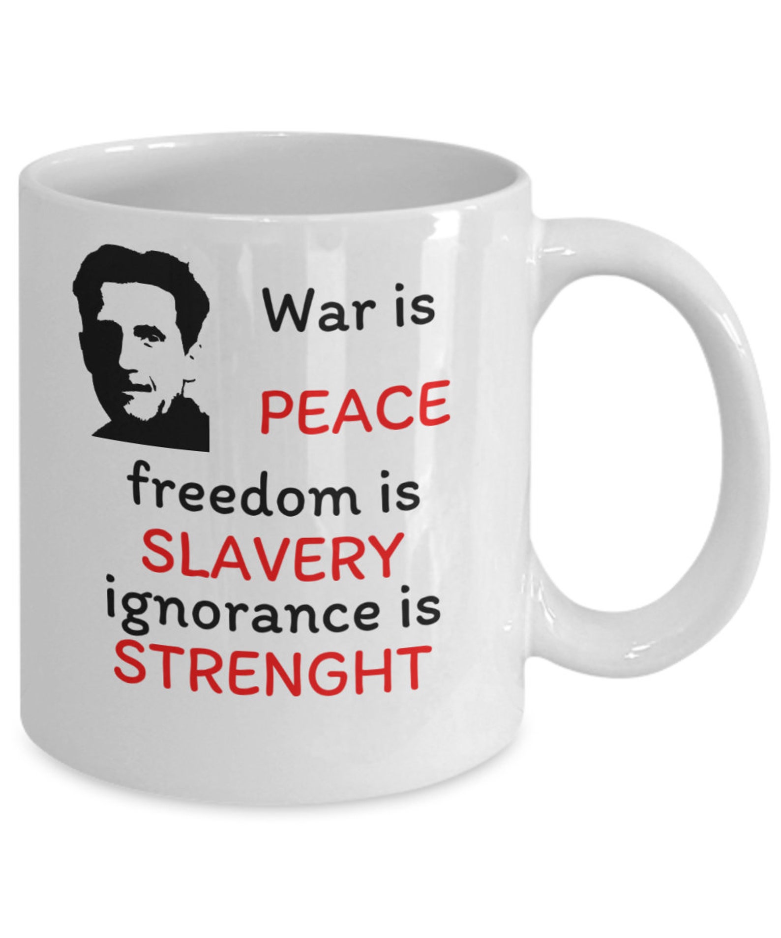 Book Themed Coffee Mug War is Peace Freedom is Slavery | Etsy