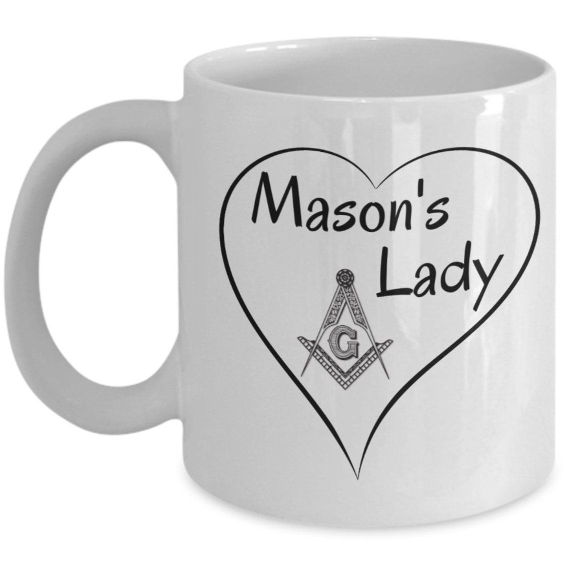 Mason's Lady - Masonic Wife Daughter Coffee Mug - Freemason Family Gift ...