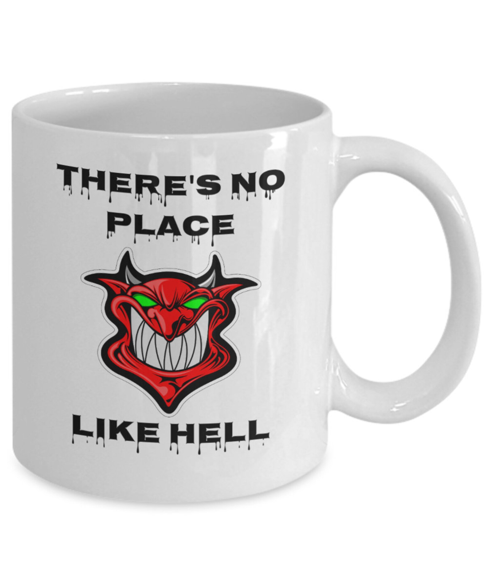 Funny Satanic Devil Smiling Meme Halloween Joke Coffee Mug - Etsy
