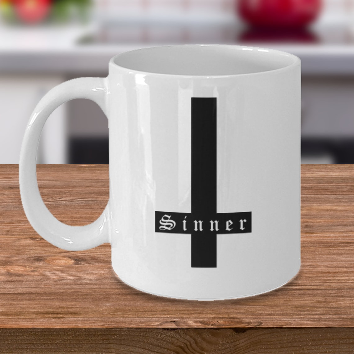 Esoteric Coffee Mug Sinner Satanic Inverted Cross Symbol - Etsy