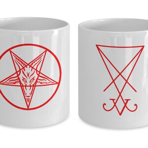 Esoteric Coffee Mug - Satan and Lucifer Tea Cup - Etsy