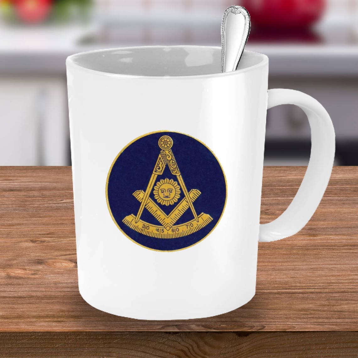 Freemason Coffee Mug -past Master Blue Symbol Cup - Masonic Gifts - Etsy