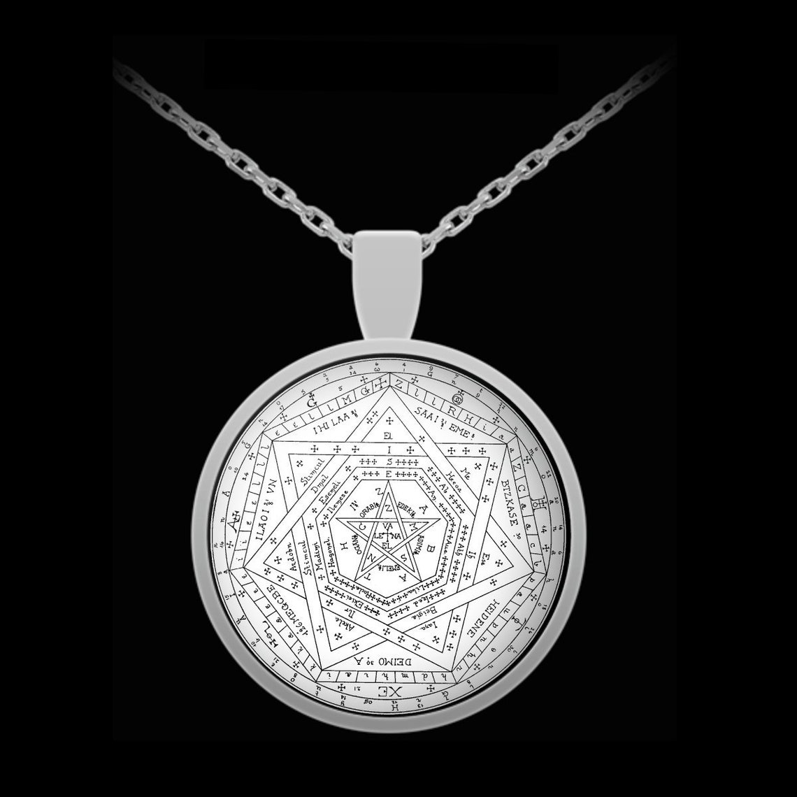 Esoteric necklace Sigillum Dei Aemeth by John Dee pendant | Etsy