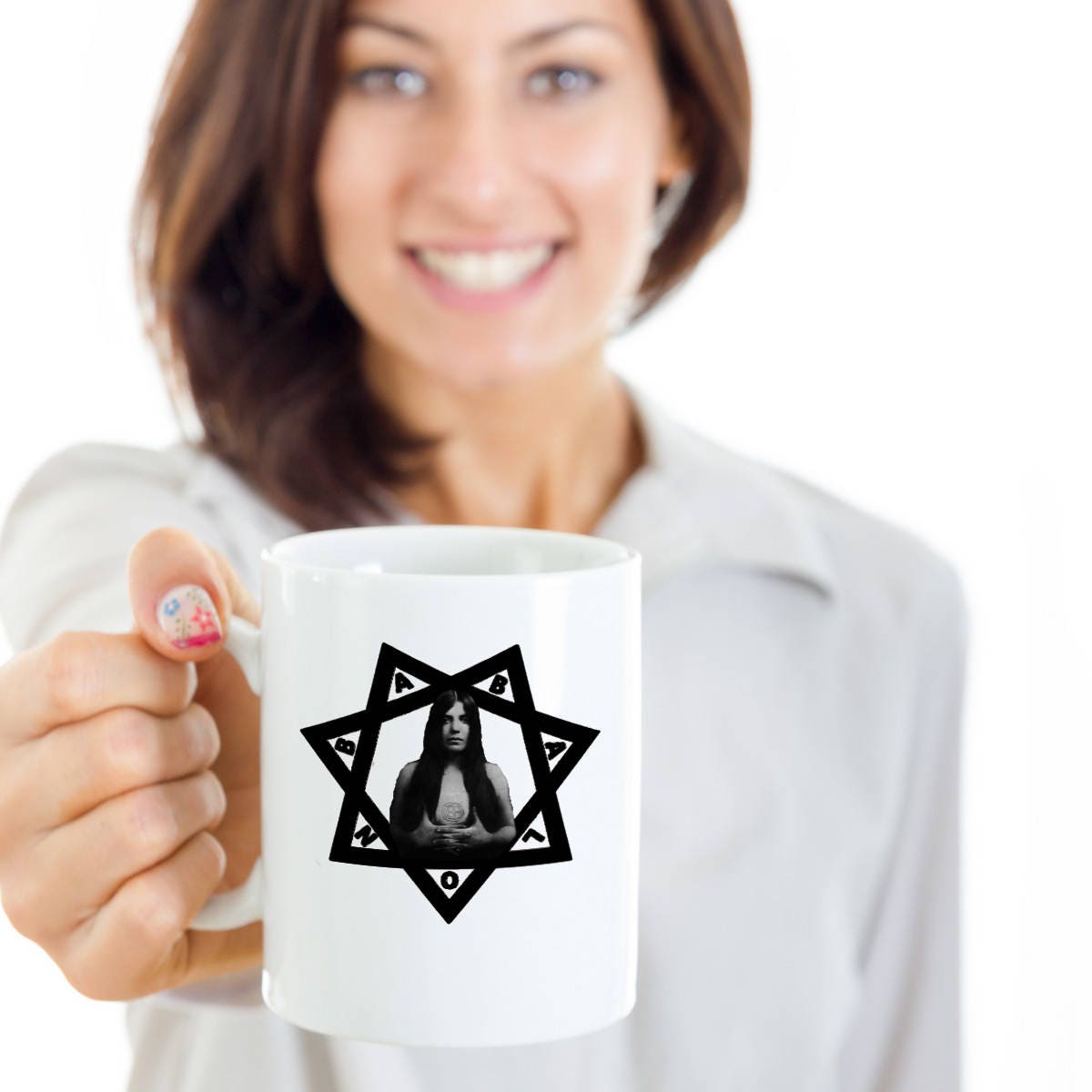 Esoteric Thelema Coffee Mug - Scarlet Woman BABALON Symbol Cup - Occult ...