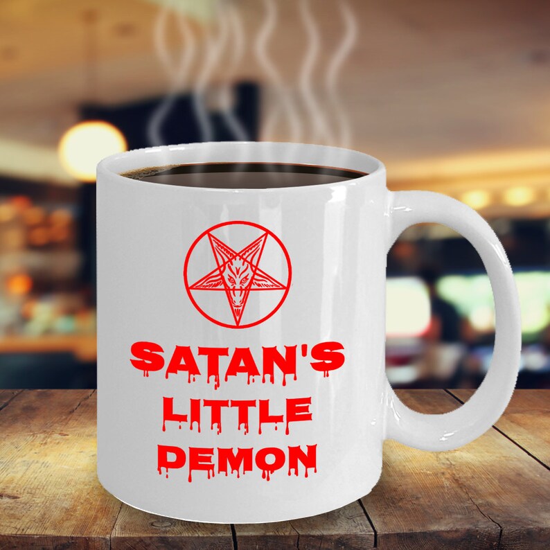 Esoteric Occult Coffee Mug Satan's Little Demon 666 | Etsy