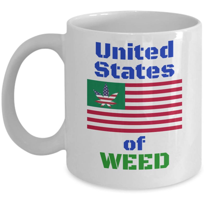 Weed Lovers Coffee Mug United States of Weed Marijuana 420 - Etsy