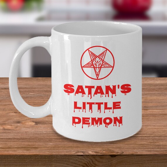 Esoteric occult coffee mug Satan's little demon 666 | Etsy