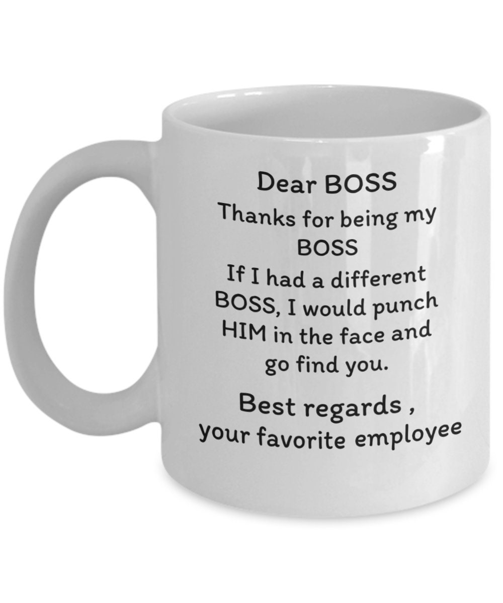 Dear Boss Boss Appreciation Gift Funny Boss Birthday Gift - Etsy