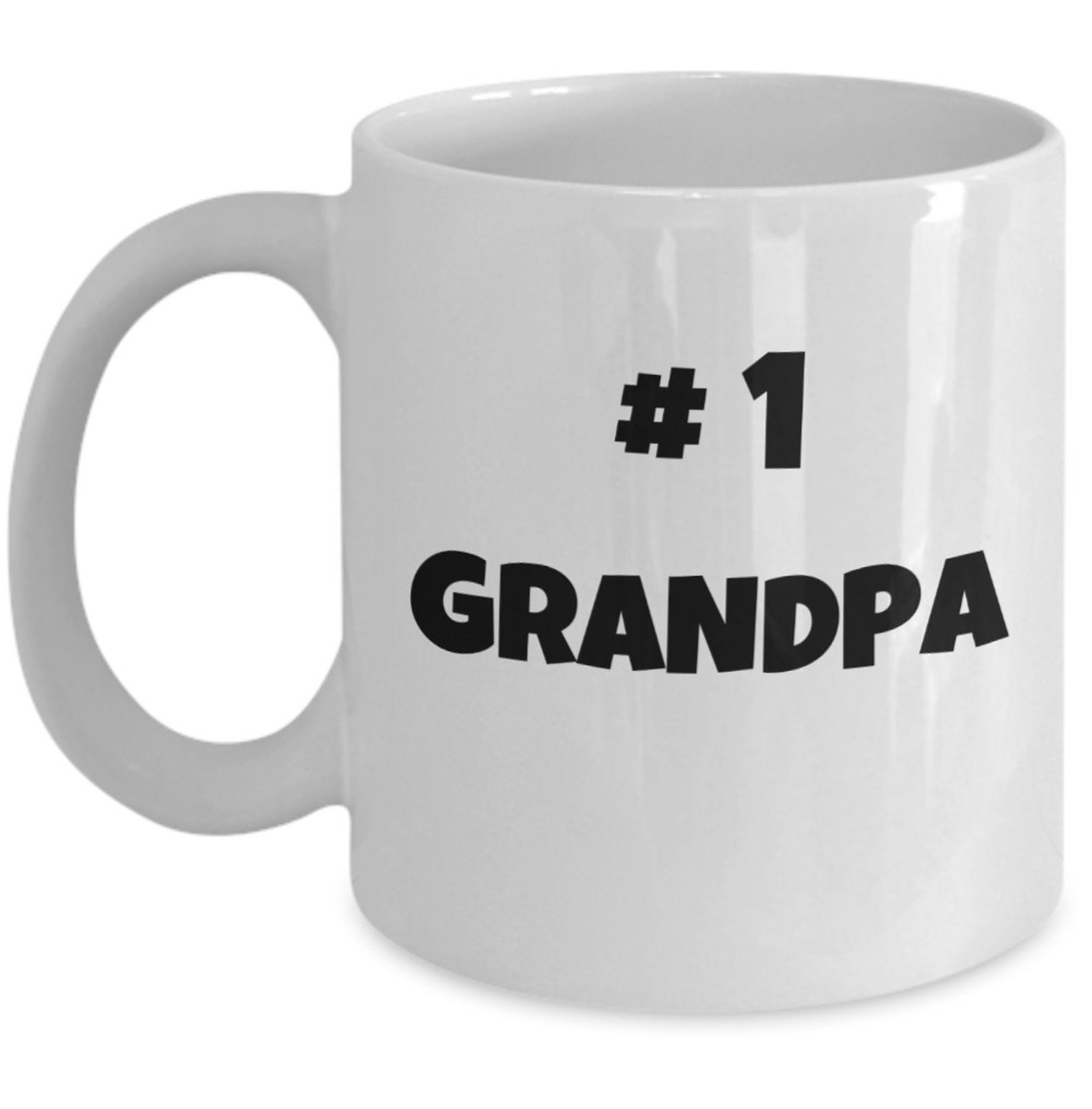 Number One Grandpa Funny Father's Day Coffee Mug | Etsy