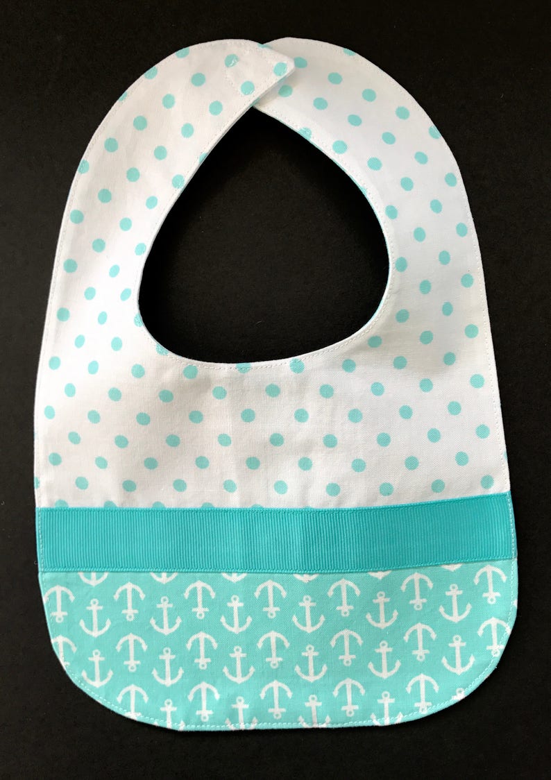 Infant Bibs Baby Boy Bibs Anchor Pattern Bib Reversible - Etsy