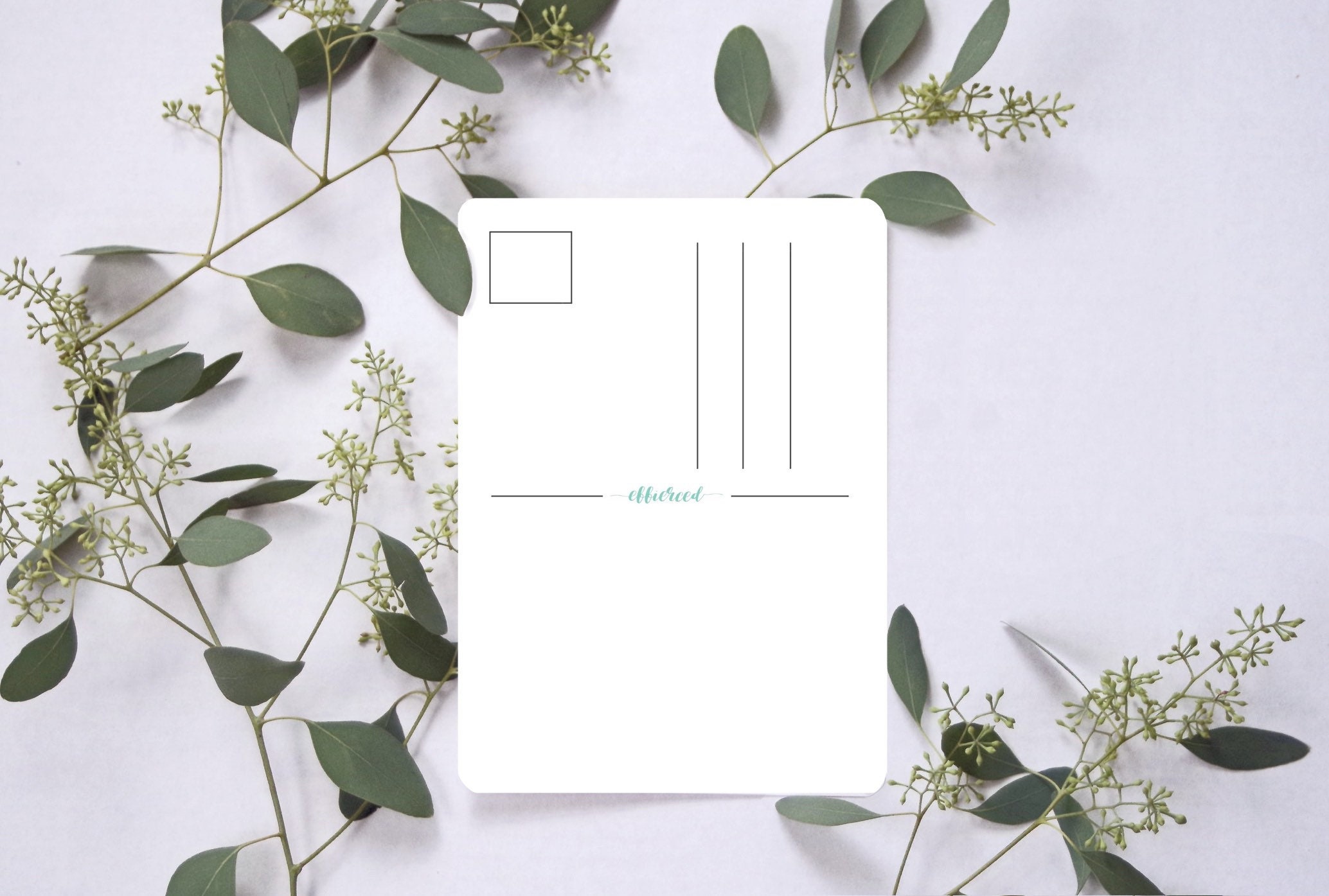 Paper postcrossing thank you card greeting card botanical card postcard ...