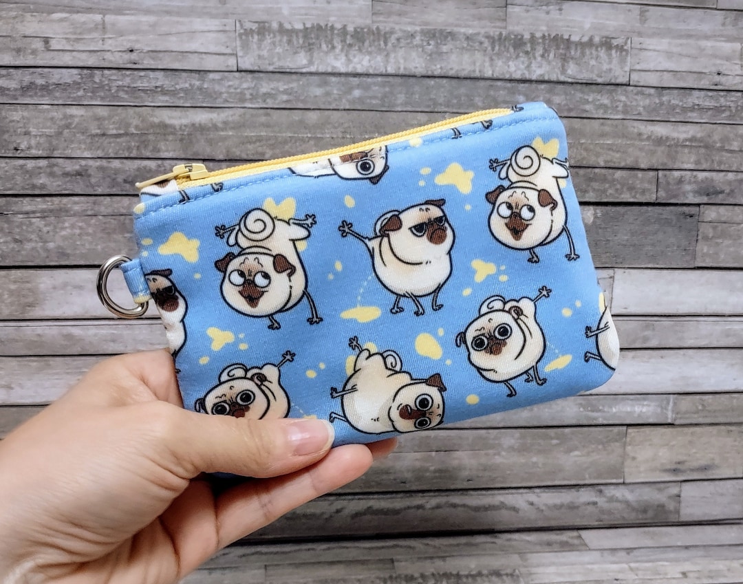 Pug Mini Zipper Pouch / Peeing Pug Funny Coin Purse / Gift for Pug ...