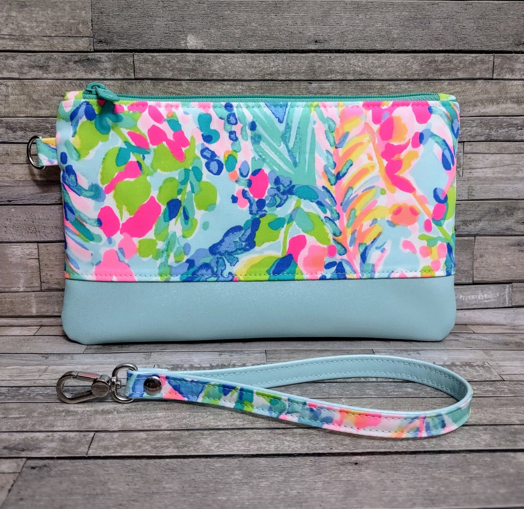 Minimalist Wristlet / Neon Bright Colors Pouch / Colorful - Etsy