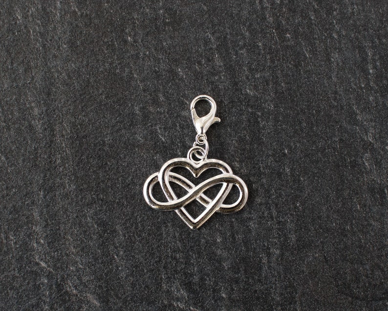 Intertwined Infinity Sign / Symbol and Heart Planner Charm for - Etsy