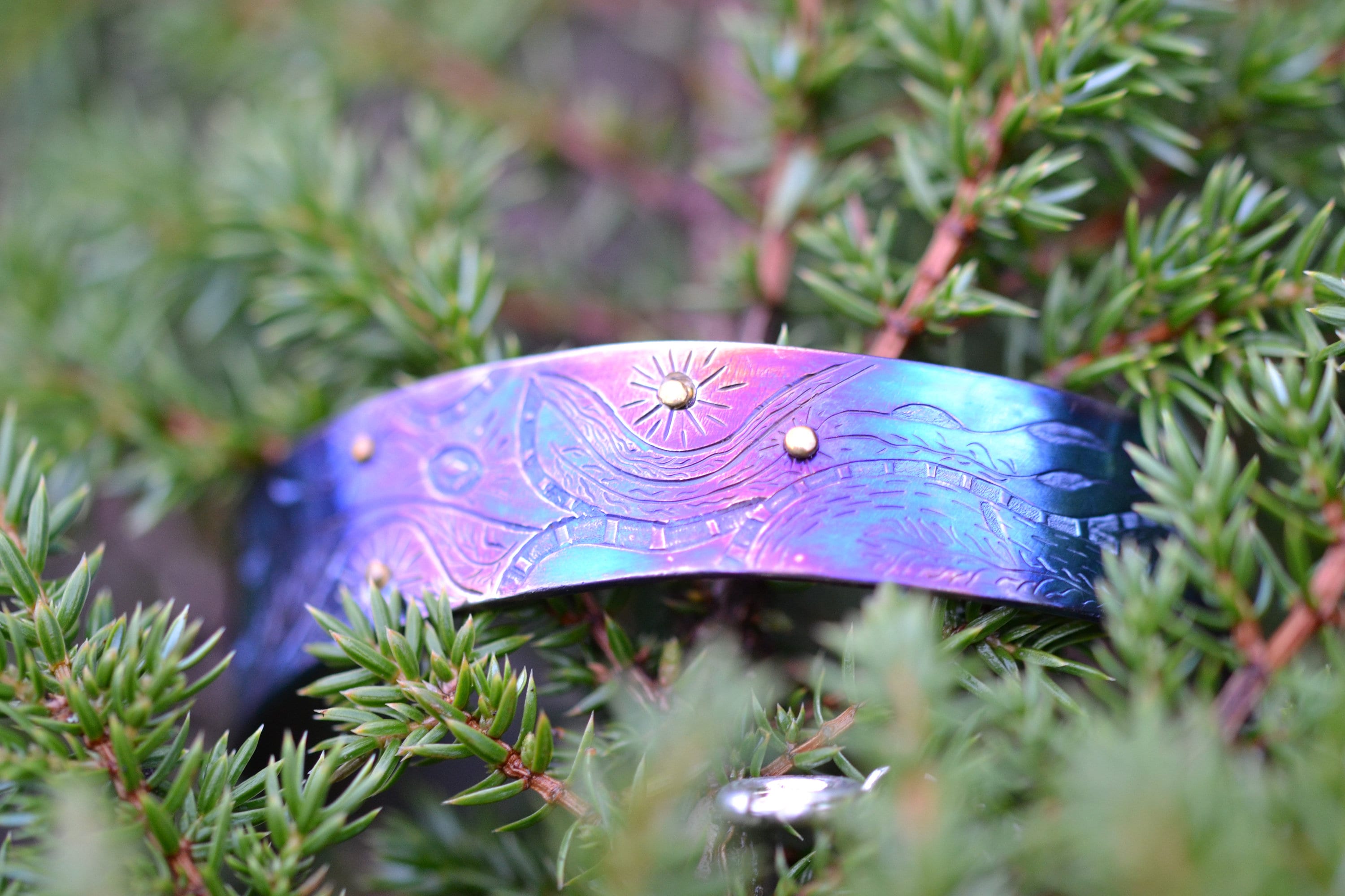 Titanium Bracelet With Fantasy Engraving Personalized Gift for Her ...
