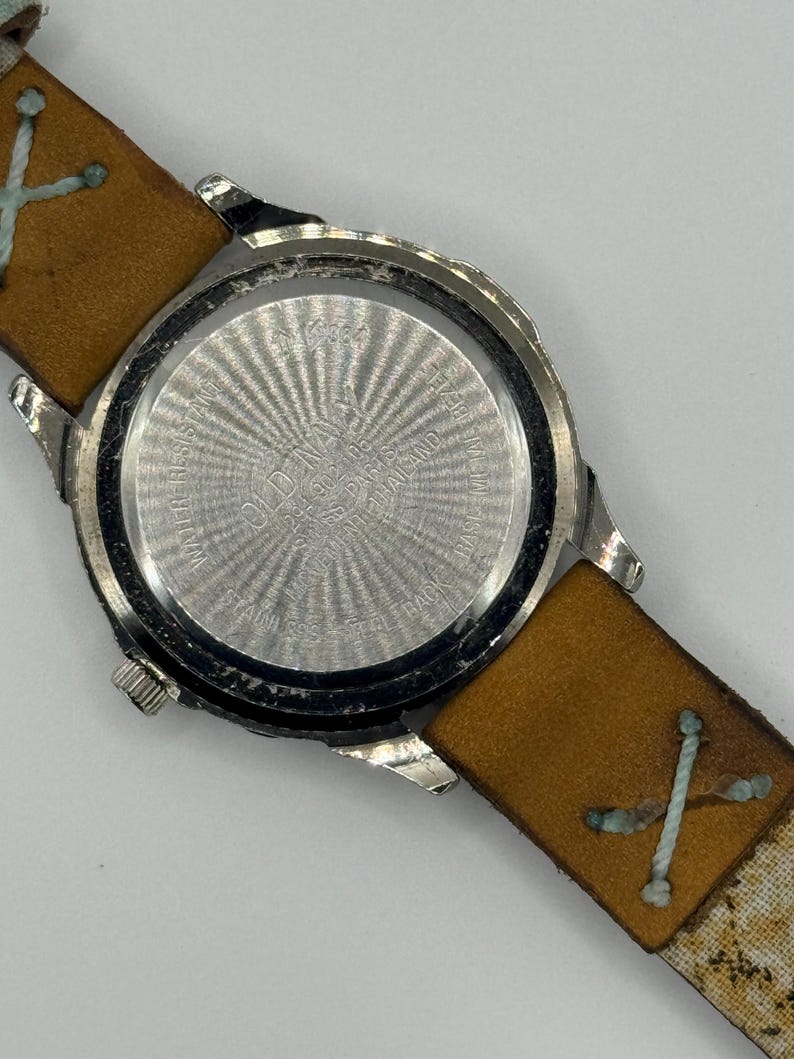 Hand Crafted Watch Strap on Swiss Parts Movement Old Navy Nautical Flag ...
