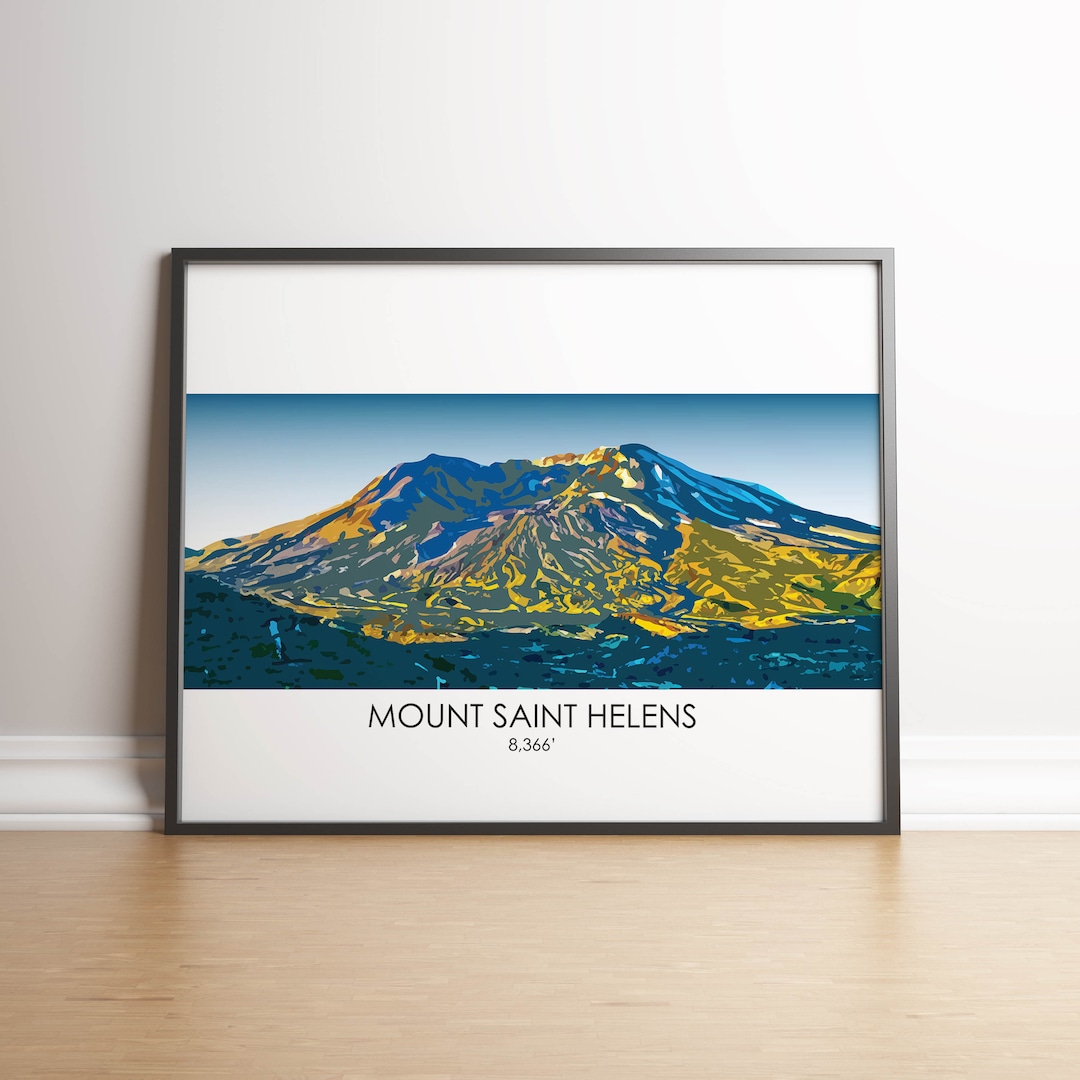 Mt Saint Helens, Mt Saint Helens Poster, Mt Saint Helens Print, Mount ...