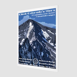 Colorado 14ers Poster - Colorado 14ers Print - Colorado 14ers Art Print ...