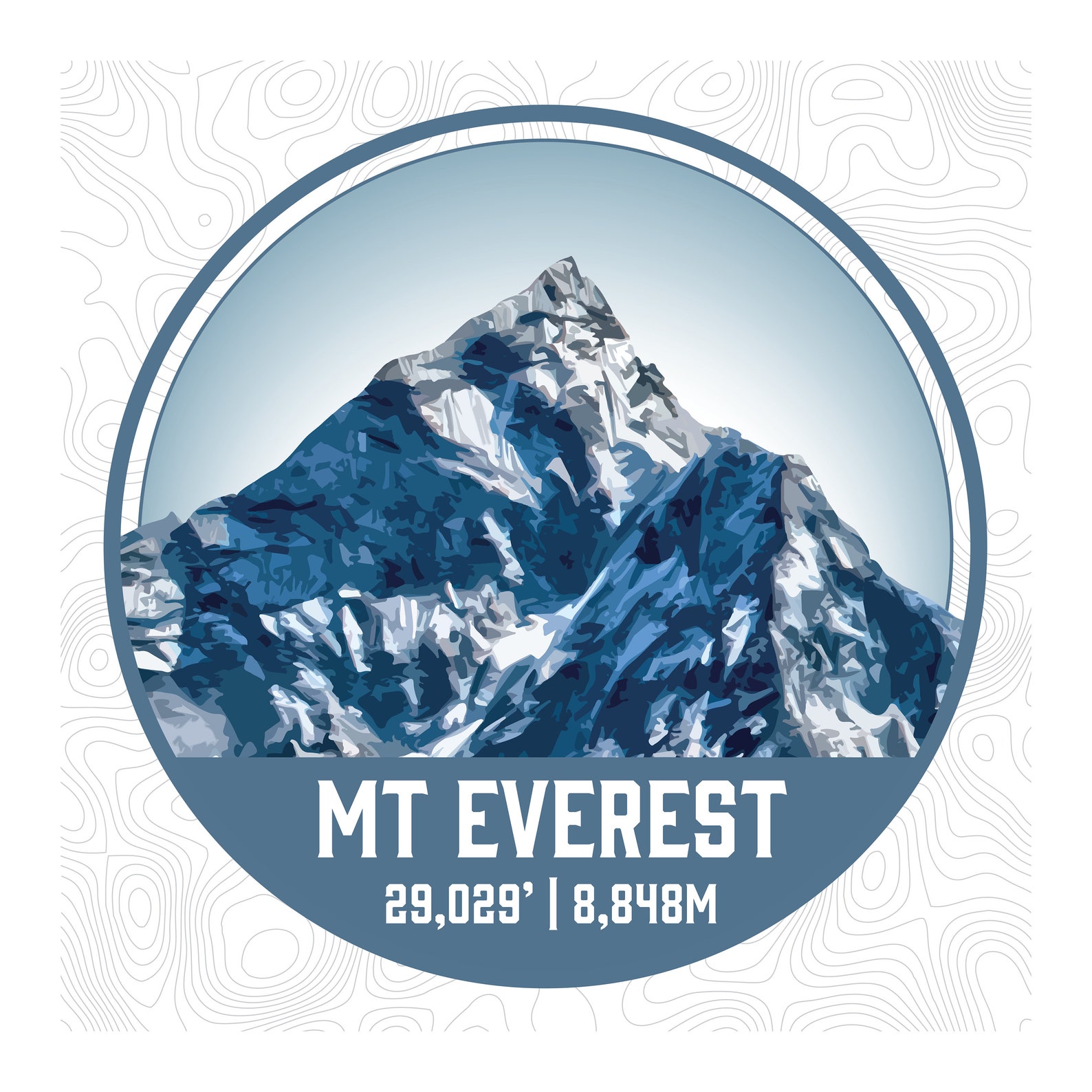 Mt Everest Poster Mt Everest Print Mt Everest Mount - Etsy