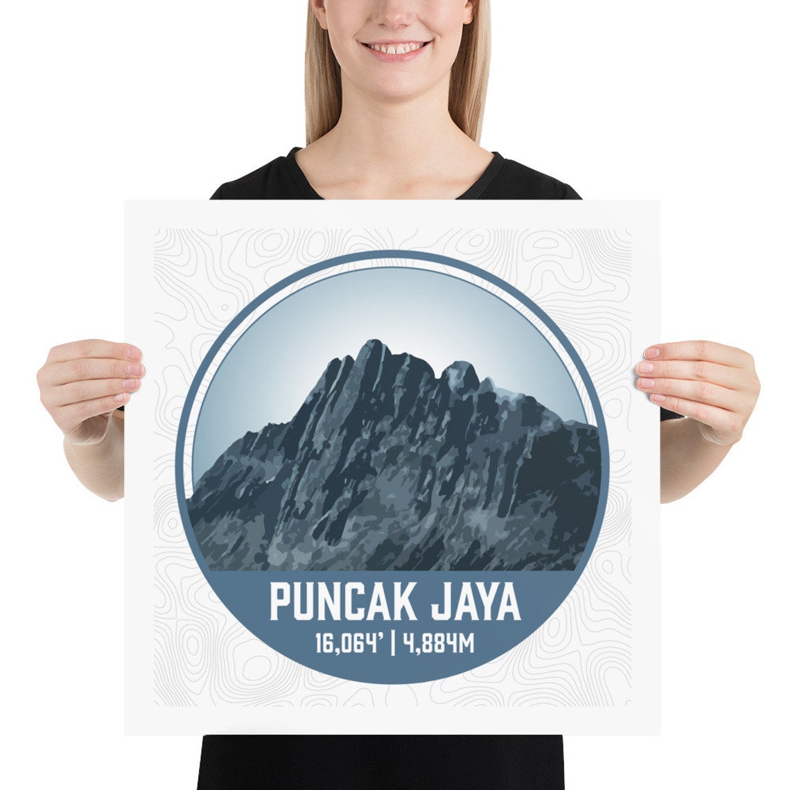 Puncak Jaya Poster, Puncak Jaya Print, Puncak Jaya, Carstensz Pyramid ...