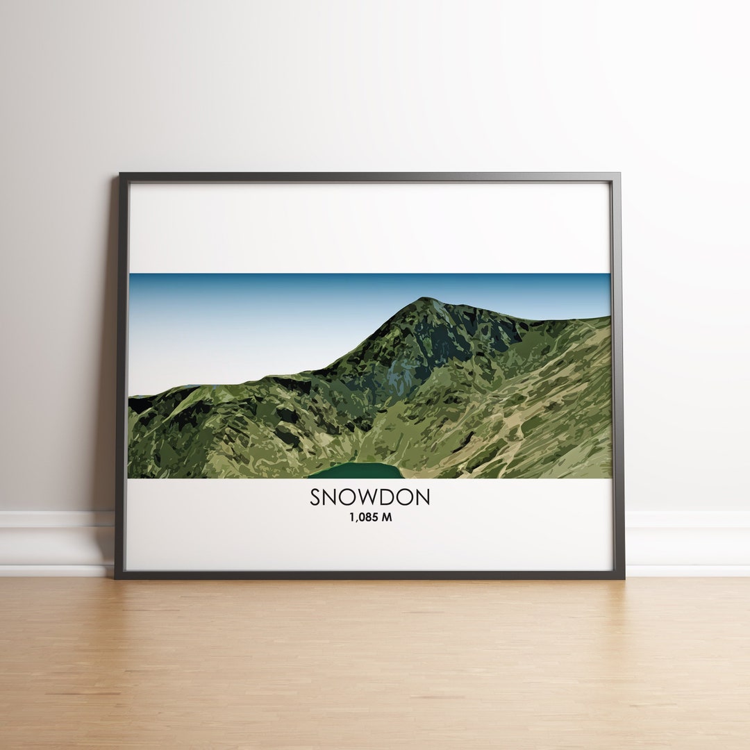 Snowdon, Snowdon Poster, Snowdon Print, Snowdon Mountain, Snowdonia ...