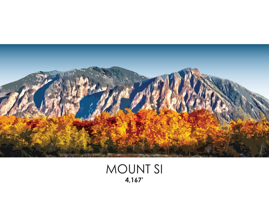 Mount Si Mount Si Poster Mount Si Print Mt Si Mt Si - Etsy