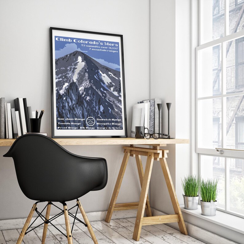 Colorado 14ers Poster - Colorado 14ers Print - Colorado 14ers Art Print ...