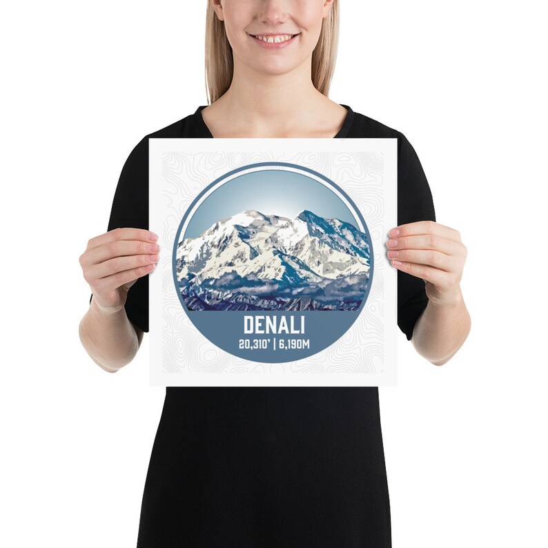 Denali Poster Denali Print Denali National Park Seven | Etsy
