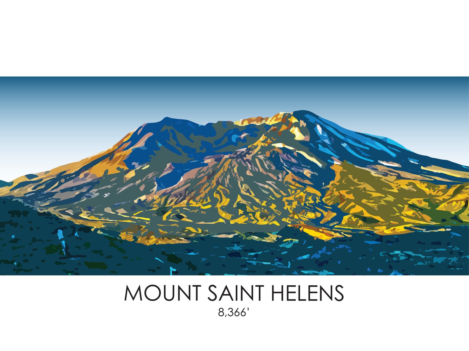 Mt Saint Helens Mt Saint Helens Poster Mt Saint Helens - Etsy