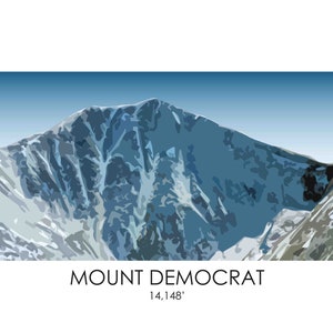Mount Democrat Poster, Mount Democrat Print, Mt Democrat Poster, Mt ...