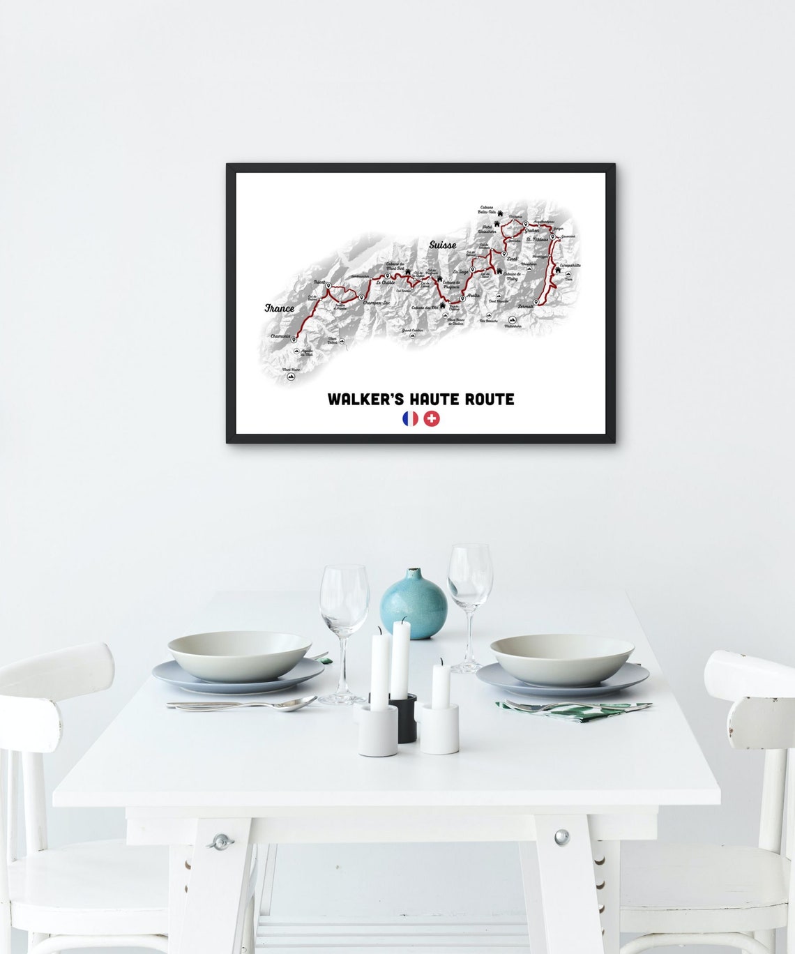 Walker's Haute Route Trail Map, Haute Route Map, Haute Route Hiking Map ...