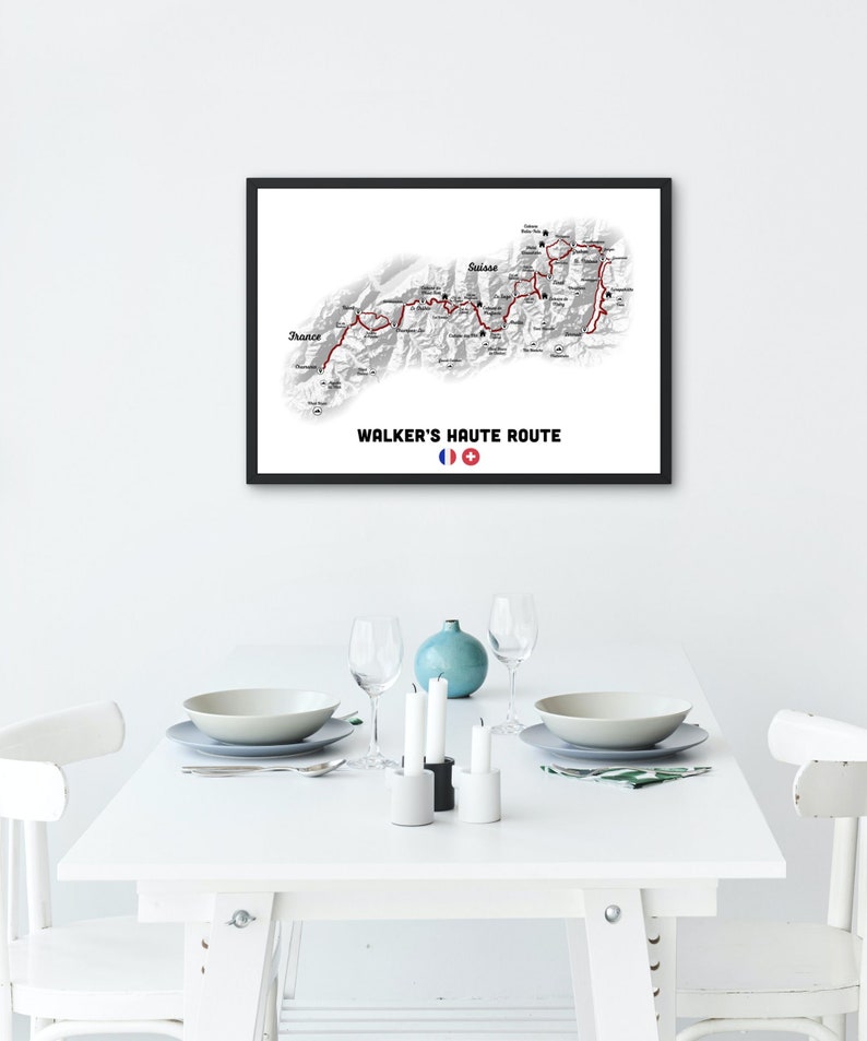 Walker's Haute Route Trail Map, Haute Route Map, Haute Route Hiking Map ...