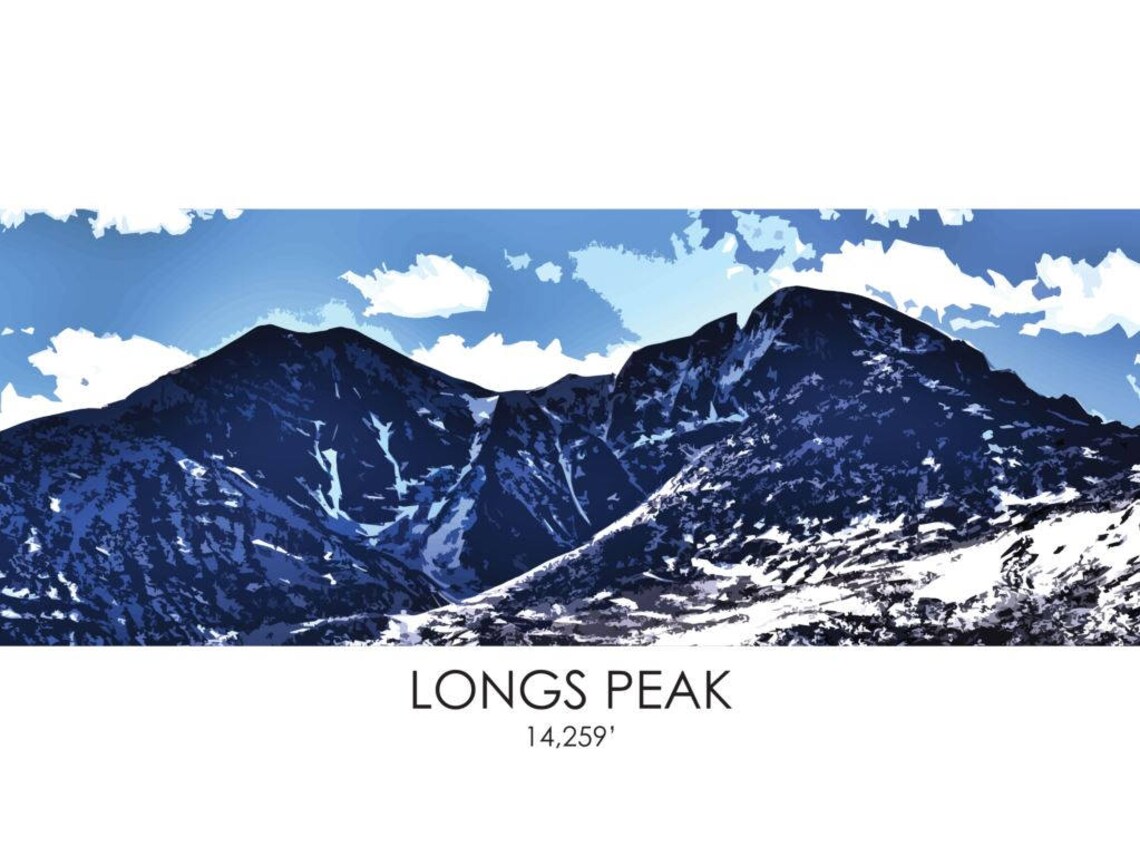 Longs Peak Art Print Rocky Mountain National Park RMNP | Etsy