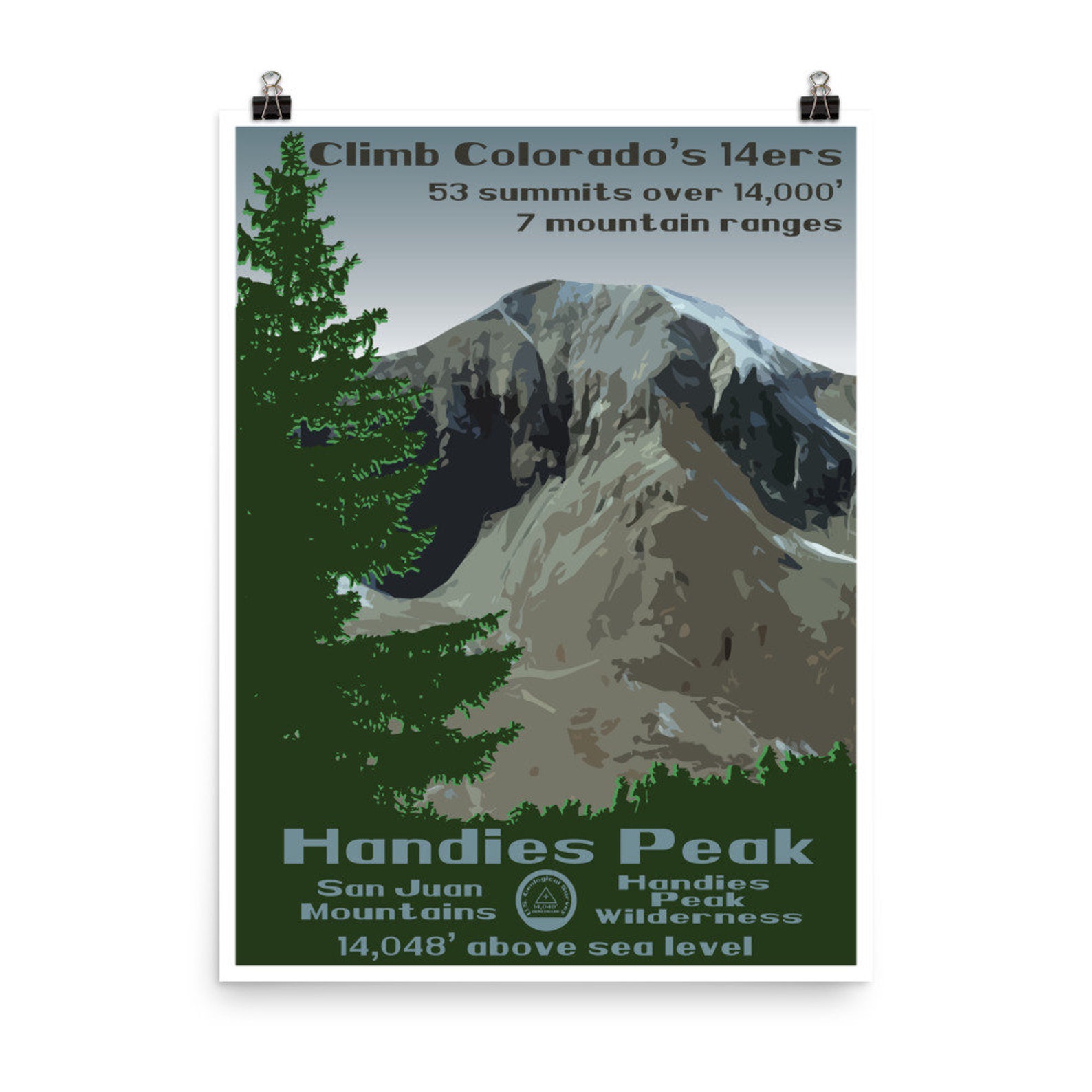 Handies Peak Handies Peak Poster Handies Peak Print - Etsy