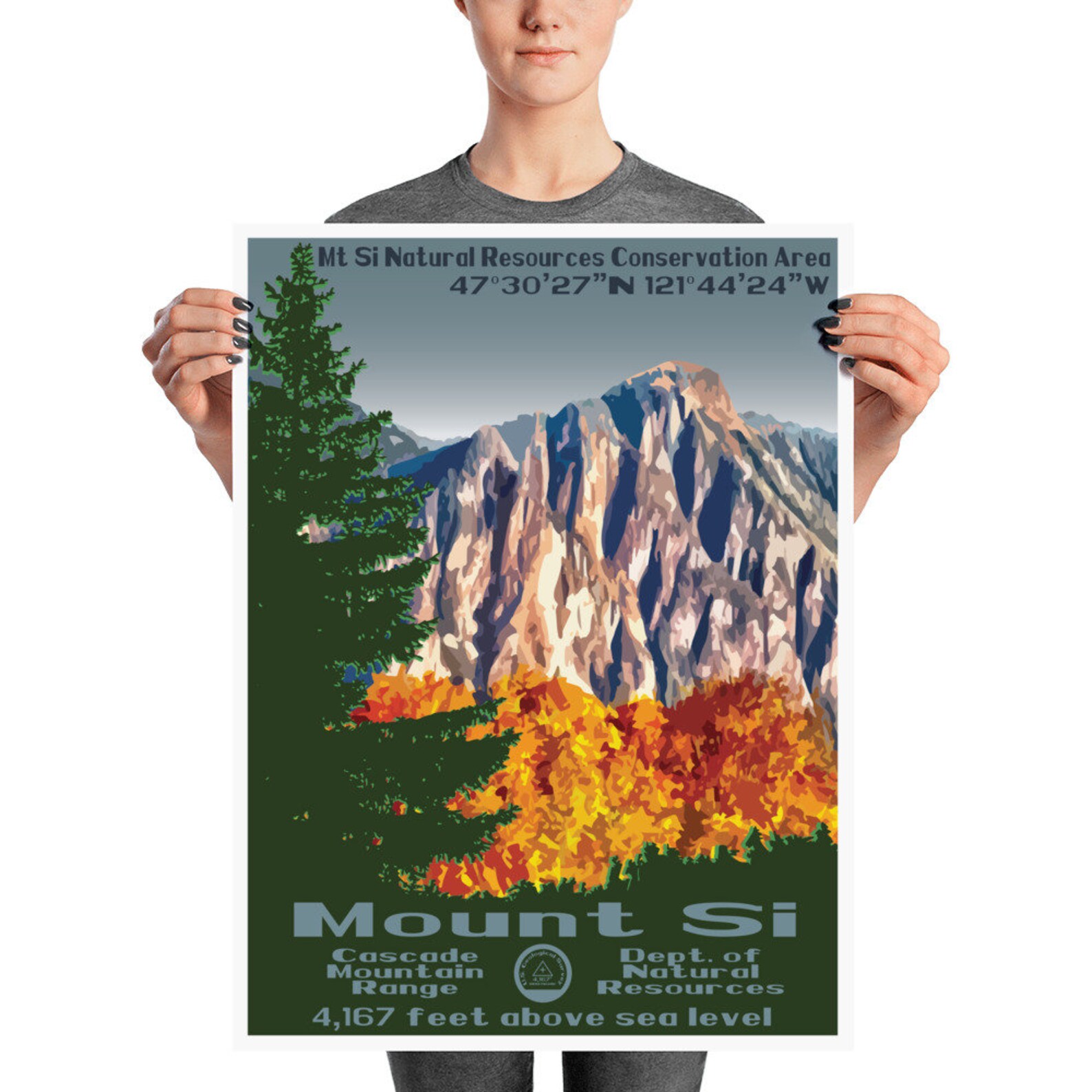Mount Si Poster, Mount Si Print, Mount Si, Mt Si, Mt Si Poster, Mt Si ...