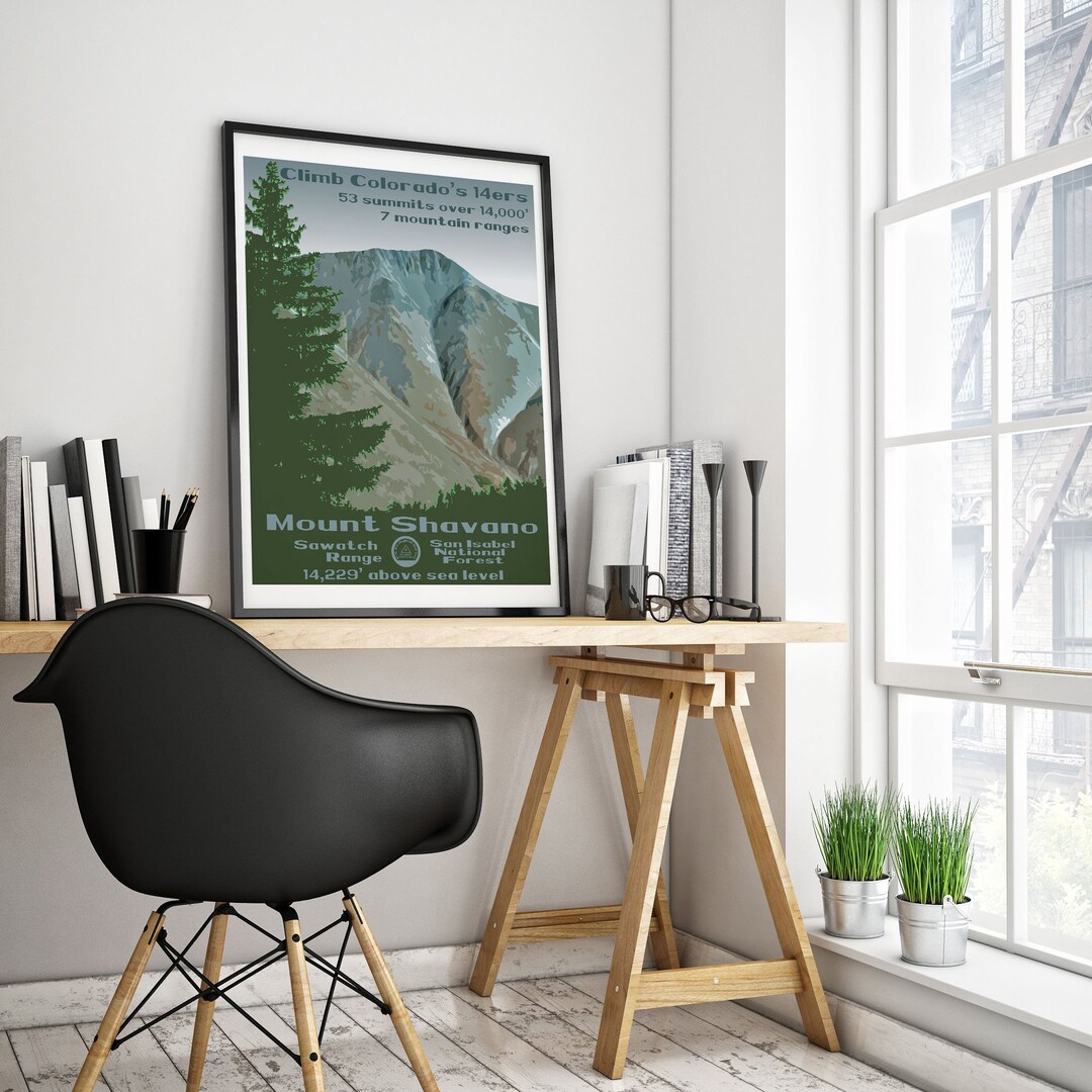 Mt Shavano, Mt Shavano Poster, Mt Shavano Print, Mount Shavano ...