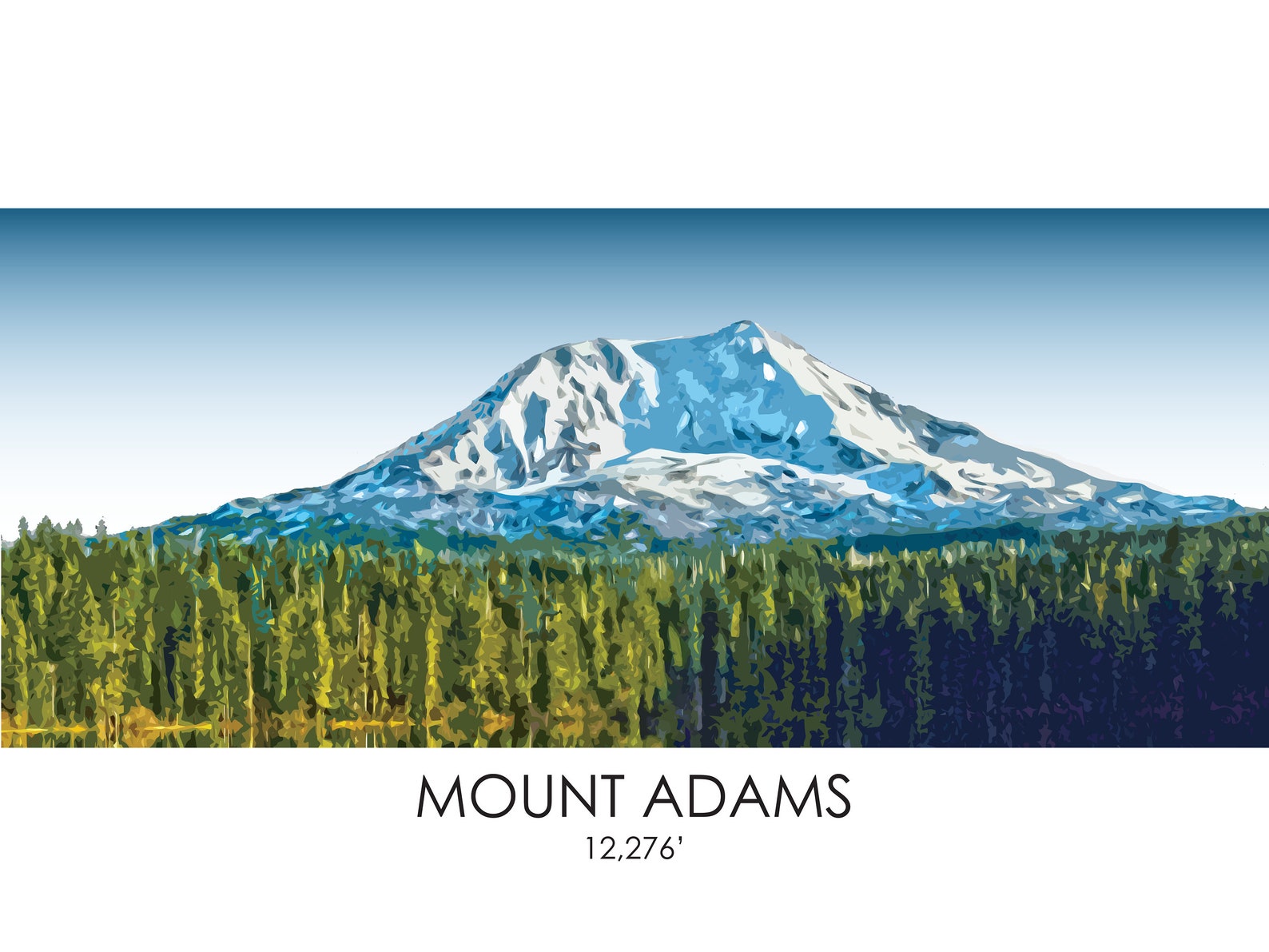 Mt Adams Mt Adams Poster Mt Adams Print Mount Adams Mount - Etsy