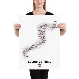 Colorado Trail Map Poster, Colorado Trail Map Print - Etsy