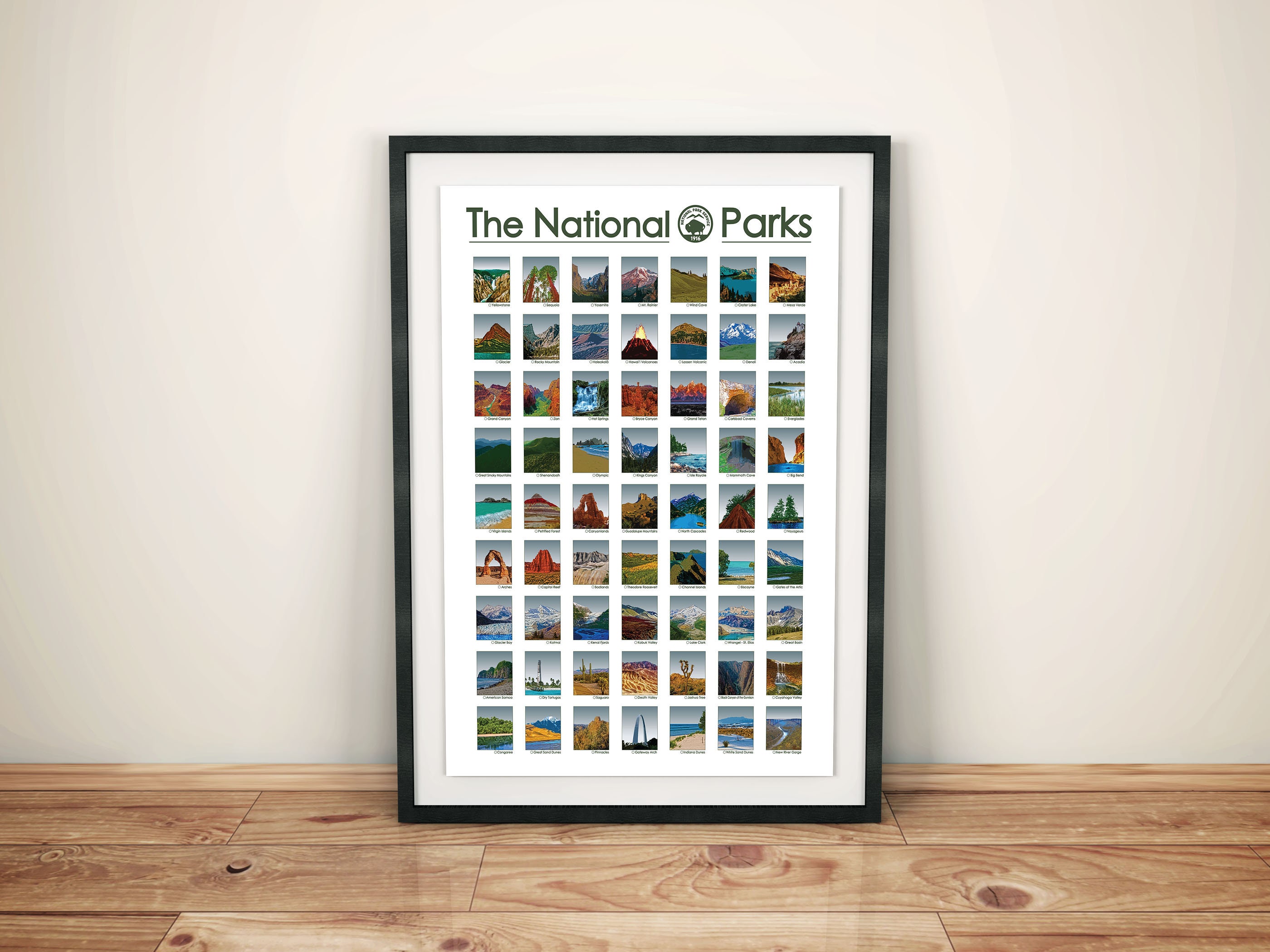 National Park Checklist Poster / 63 National Parks Checklist - Etsy