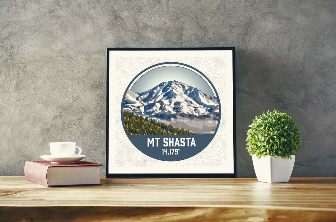 Mt Shasta, Mt Shasta Poster, Mt Shasta Print, Mount Shasta, Mount ...