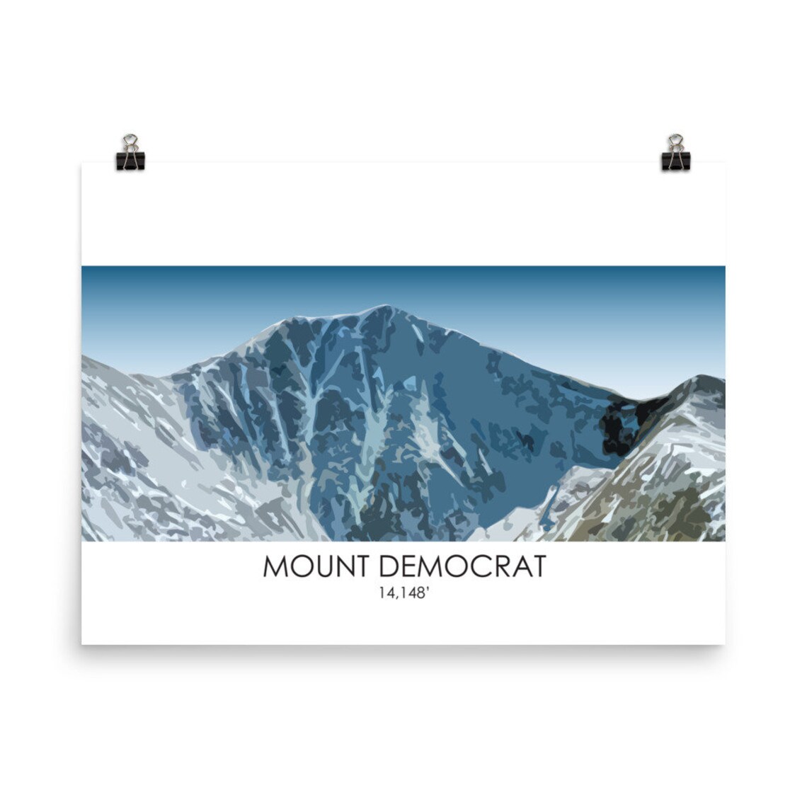 Mount Democrat Poster, Mount Democrat Print, Mt Democrat Poster, Mt ...