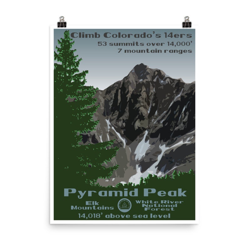 Pyramid Peak Pyramid Peak Poster Pyramid Peak Print | Etsy