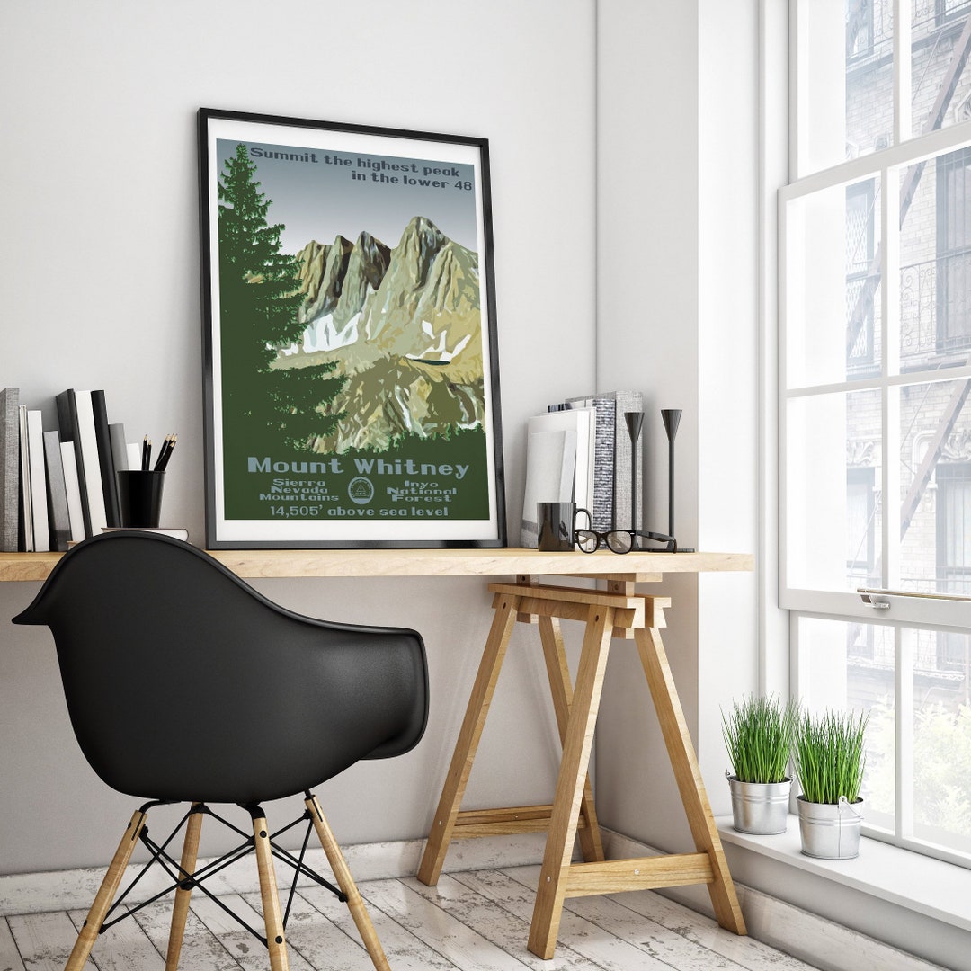 Mt Whitney, Mt Whitney Poster, Mt Whitney Print, Mount Whitney, - Etsy