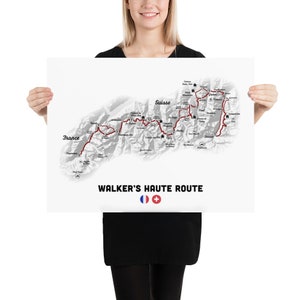 Walker's Haute Route Trail Map, Haute Route Map, Haute Route Hiking Map ...