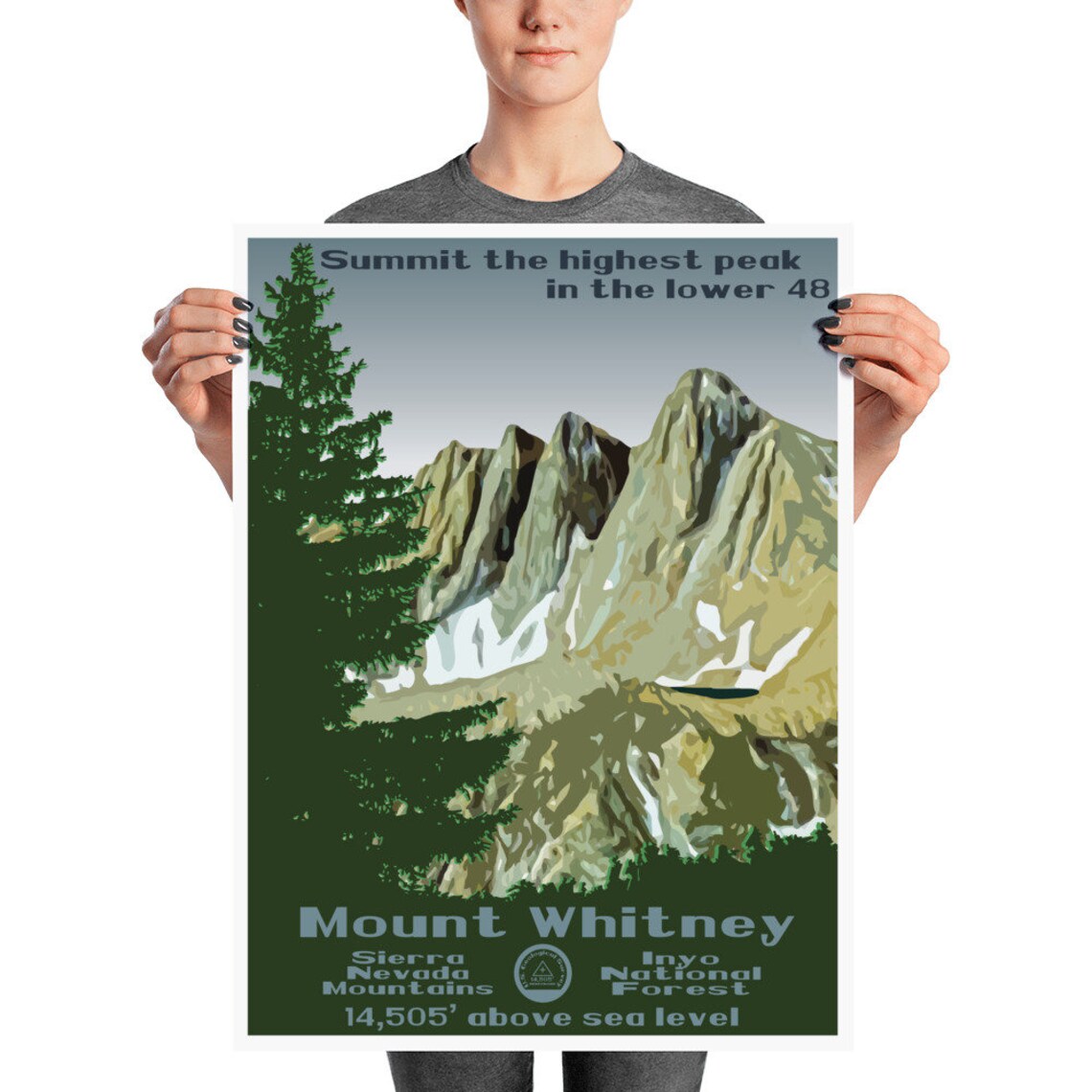 Mt Whitney, Mt Whitney Poster, Mt Whitney Print, Mount Whitney, - Etsy