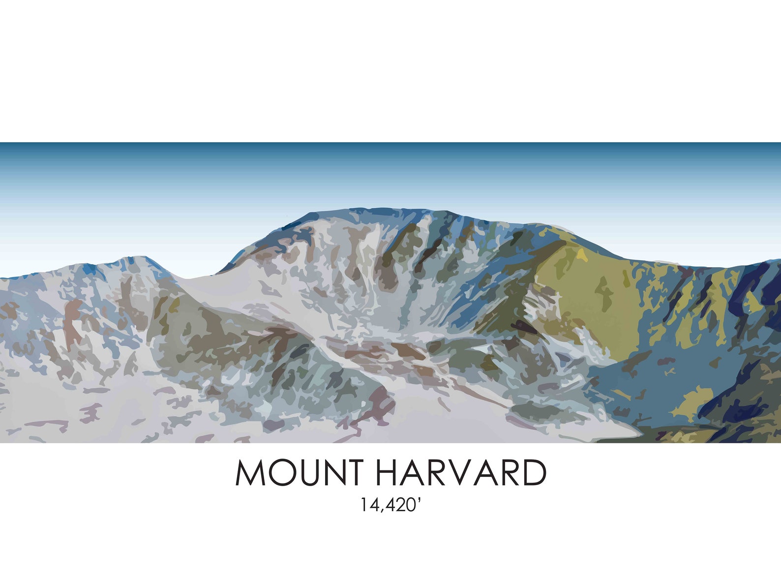 Mt Harvard Poster, Mt Harvard Print, Mt Harvard, Mount Harvard Poster ...