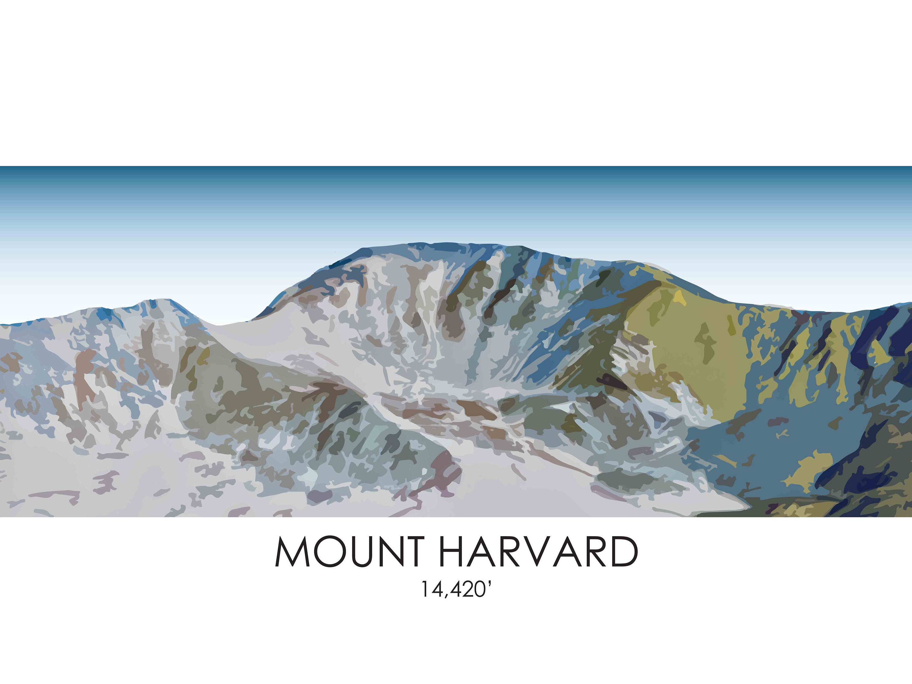 Mt Harvard Poster, Mt Harvard Print, Mt Harvard, Mount Harvard Poster ...