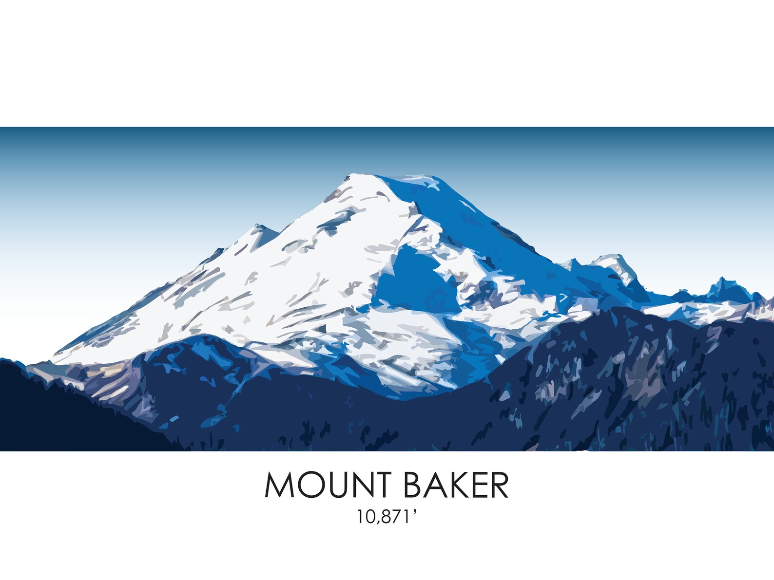 Mt Baker Mt Baker Poster Mt Baker Print Mount Baker Mount - Etsy