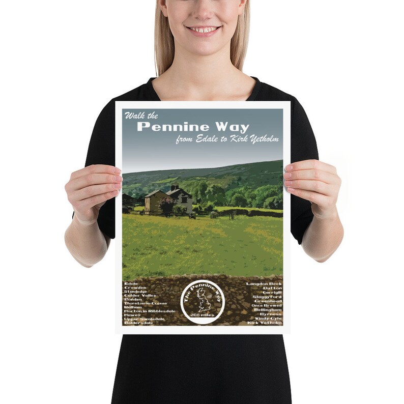 The Pennine Way Print Pennine Way Poster Pennine Way UK - Etsy