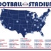 Football Stadium Map, NFL Stadium Map, NFL Stadiums, Football Stadiums ...